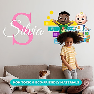 EGD Personalized CoComelon Wall Decor I Name & Initial JJ and Cody Wall Decals I Custom Name for Your Baby Room Decoration I Nursery Decor for Girls & Boys I Multiple Options for Customization