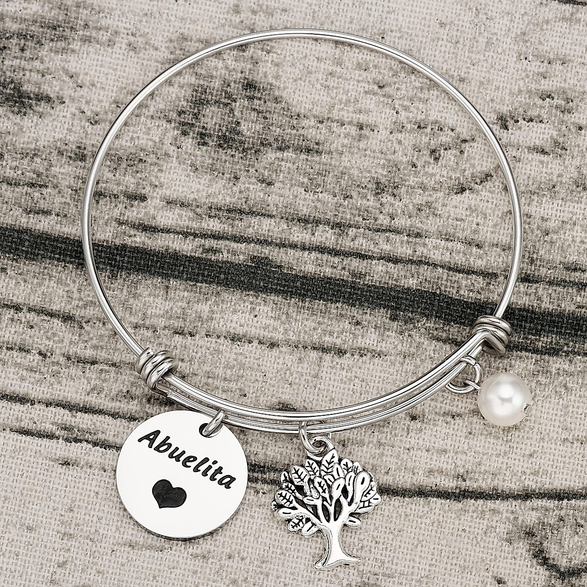 AHAETH Abuelita Gifts Bracelet for Women in Spanish Jewelry Abuela Present Best Abuelita ever Bracelets Abuelita Bracelet