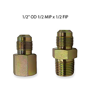 Appliance Pros Flexible Stainless Steel Gas Line for Dryer, Gas Hose Connector Kit, Comes with 1/2" OD 1/2" MIP x 1/2" FIP, Stainless Steel (GASLINE72)