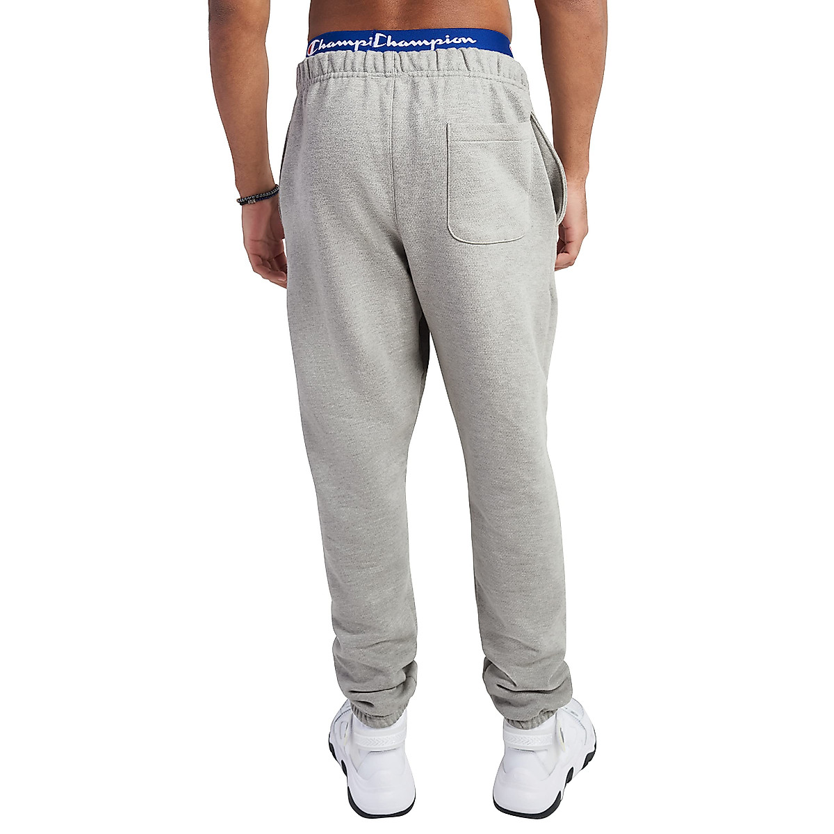 Champion, Reverse Weave, Heavyweight Fleece Sweatpants for Men, 30", Oxford Gray C Logo, XX-Large