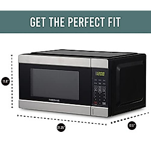 Farberware Countertop Microwave 1000 Watts, 1.1 cu ft - Microwave Oven With LED Lighting and Child Lock - Perfect for Apartments and Dorms - Easy Clean Stainless Steel