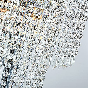 beaysyty Modern Style Crystals Floor Lamp Chrome Finish and Plentiful Crystals for Reading Corner Lamp for Office Cafe,Den,Living Room Bedroom - 3 Lights