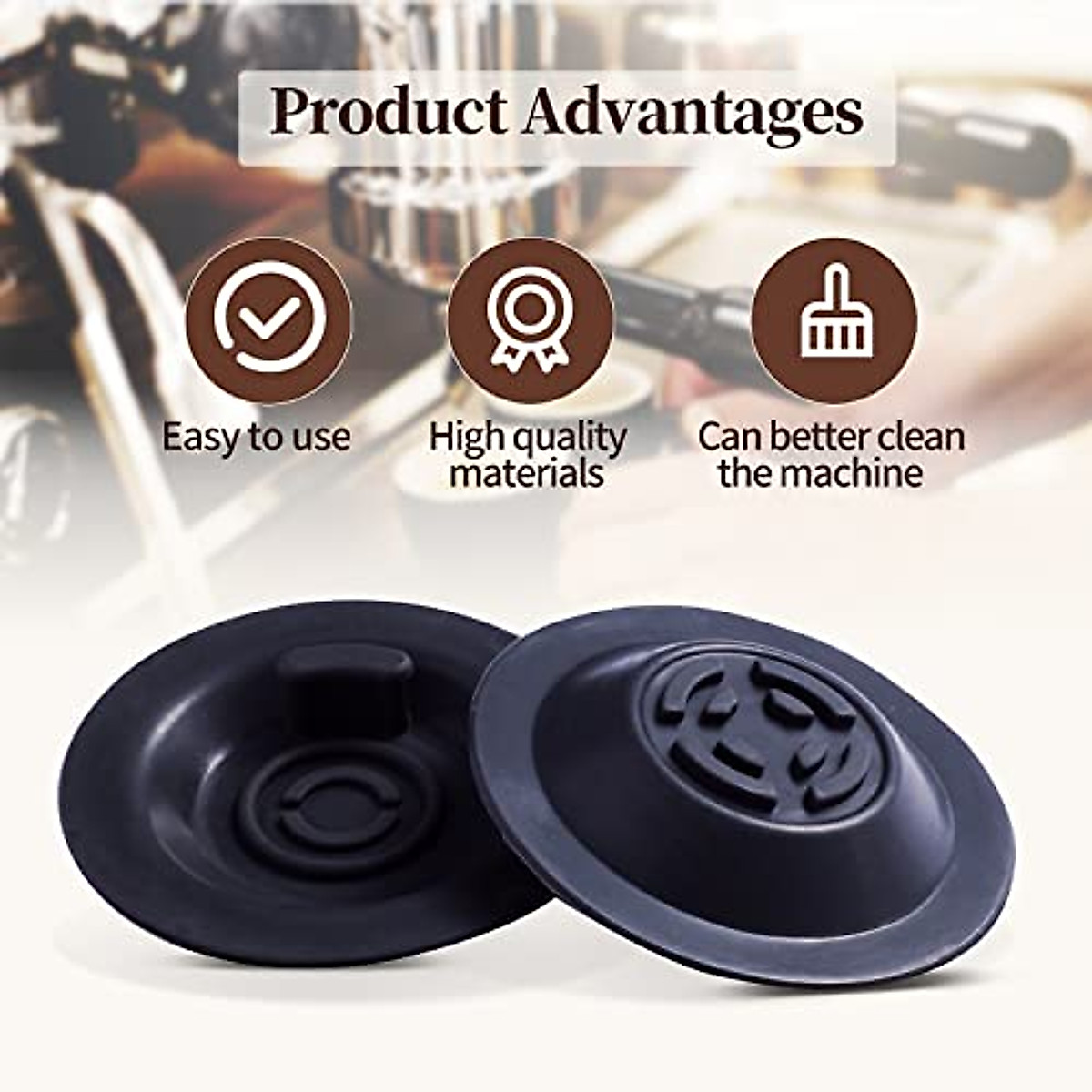 Abeskch 2 Pack 54mm Espresso Backflush Cleaning Disc For Breville Espresso Machines - 54mm Backflush Disc Compatible with Breville BES870XL/ BES878BSS/ BES880/ BES840XL/ BES810BSS