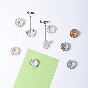 STARUBY 25 Pcs Fridge Magnets Marble Texture Refrigerator Magnets Cute Decorative Magnets Office Kitchen Magnets Glass Magnets Fridge Locker Magnets for Whiteboard,Dia 0.78 inch