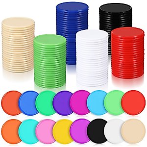 800 Pcs Plastic Poker Chips 1.45 Inch Game Chips Bulk Poker Card Game Chips 16 Colors Bingo Chips Blank Counting Chips for Adults Poker Game Counters Learning Math Counting Game Play
