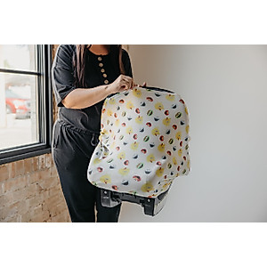 Copper Pearl Multi-Use Cover: Car Seat Covers, Nursing Cover, and Stroller Cover - Stretchy Fabric, All-Season Use, Stylish Designs, Easy Access for Moms - Sesame Scribbles
