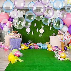 130 Pcs Transparent Balloons Clear Blue Purple Balloons Under The Sea Party Decorations Clear Bubble Mermaid Party Decoration Balloon for Birthday Party Wedding Supplies (10 Inch, 5 Inch)