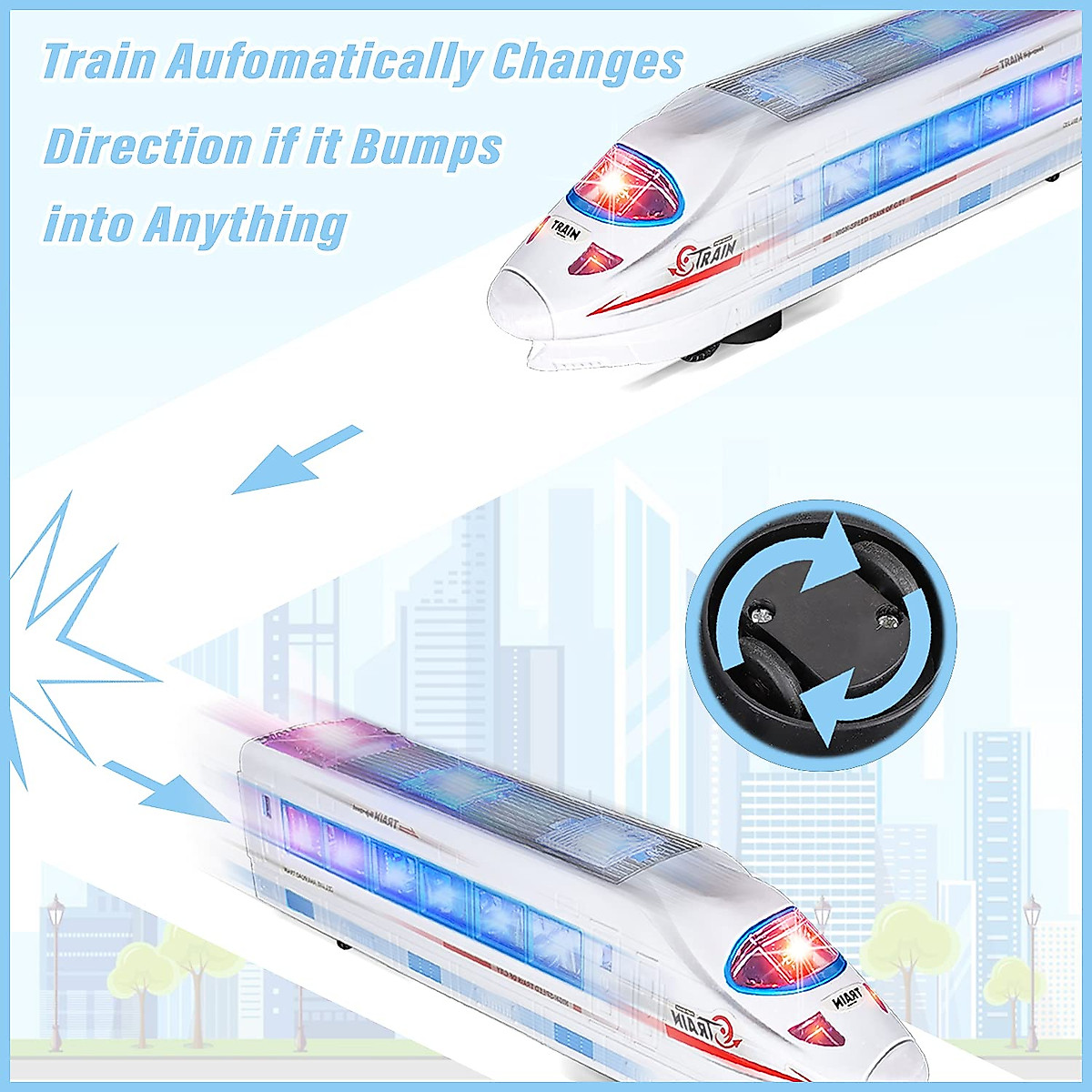 YJMYYX Toys for 3-12 Year Old Boys, Electric Train Toys with 3D Light & Music, Perfect Christmas Birthday Gifts for 3 4 5 6 7 8 Year Old Kids, Boys & Girls