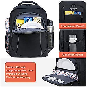 TOURIT Insulated Cooler Backpack Lightweight Backpack Cooler Bag Leak-Proof Backpack with Cooler for Men Women to Work, Picnics, Hiking, Camping, Beach, Park Day Trips, 25 Cans