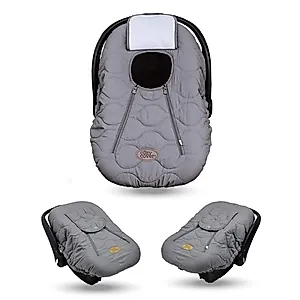 Cozy Cover Infant Car Seat Cover (Gray Quilt) - The Industry Leading Infant Carrier Cover Trusted by Over 6 Million Moms Worldwide for Keeping Your Baby Cozy & Warm