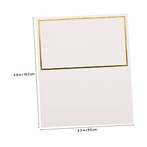 GAROZATION 200pcs Table Card Name Card for Wedding Tent Seat Card Name Card for Party Table Tent Cards Wedding Table Place Cards Seating Cards Blank Wedding Table Signs Foldable Tables Paper