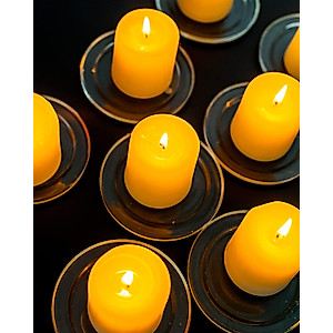 12 Pack 2x3 Inch Citronella Pillar Candles Outdoor Indoor, 22 Hours Dripless Smokeless Yellow Candles for for Home Garden Pool Porch