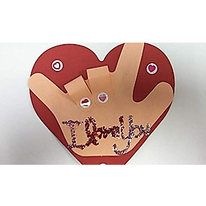 124 in a Pack- Valentine's Large Creative Cut-Out Set, 4 assortments Hearts, 5.5” Cut-Outs Classroom Décor, Valentine's Day Theme, and Craft Activities for Kids