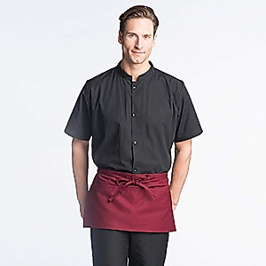 Uncommon Threads Unisex Waist Apron 3 Section Pocket, Black, One Size