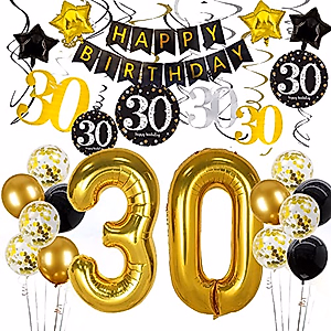 30th Birthday Decorations for Men Women 30th Birthday Party Decor 30 Years Old Birthday Decorations Balloons Over The Hill Party Supplies 30th