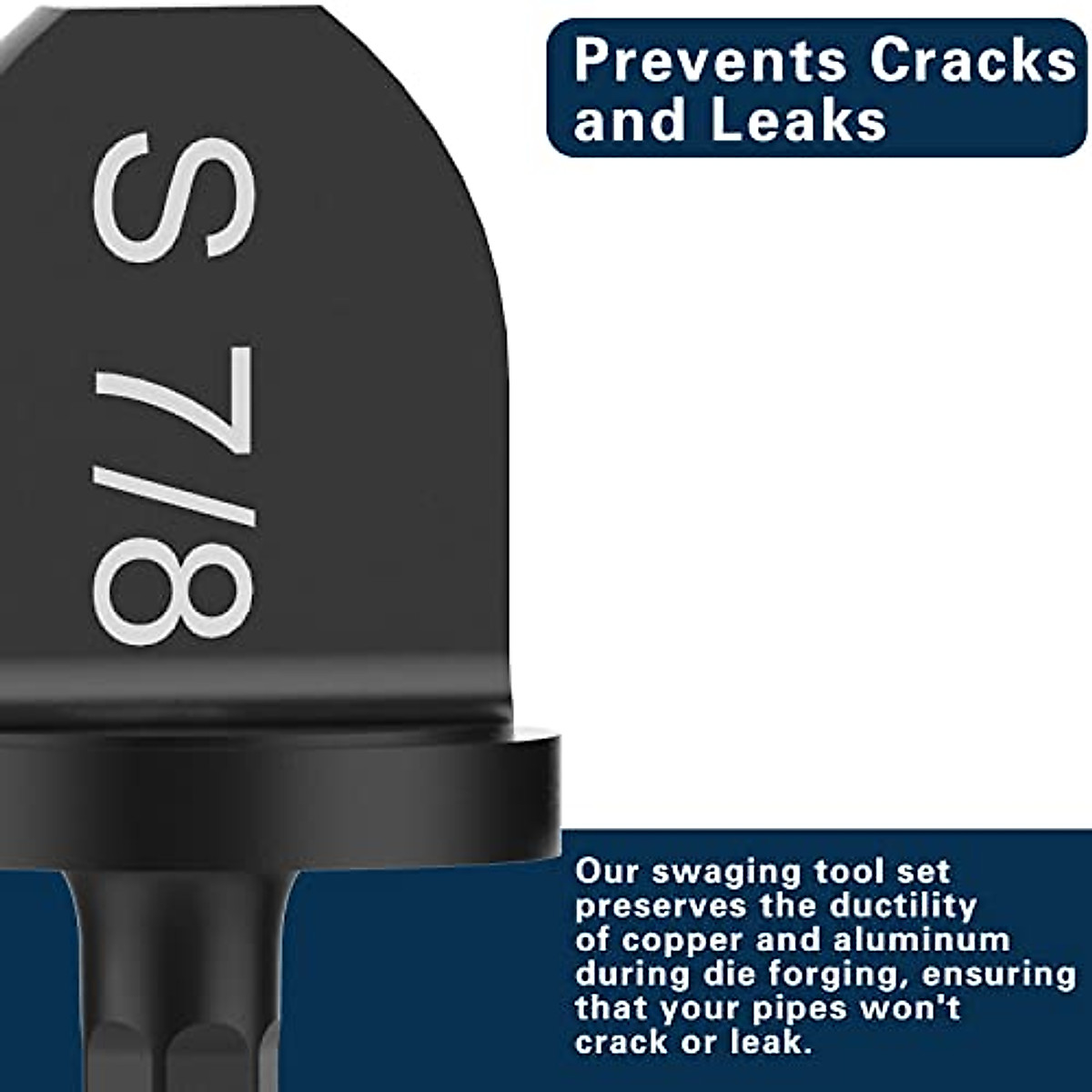 6PCS - Swaging Tool Hand Drill, Copper Tube Expander for Air Conditioner and Heater Equipment, 1/4'', 3/8'', 1/2'', 5/8'', 3/4'', 7/8'' Drill Bits Set