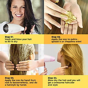 Temporary Hair Color Wax - 4.23 oz Instant Cream Pomade for Party, Cosplay, and Easy Cleaning (1, Gold)