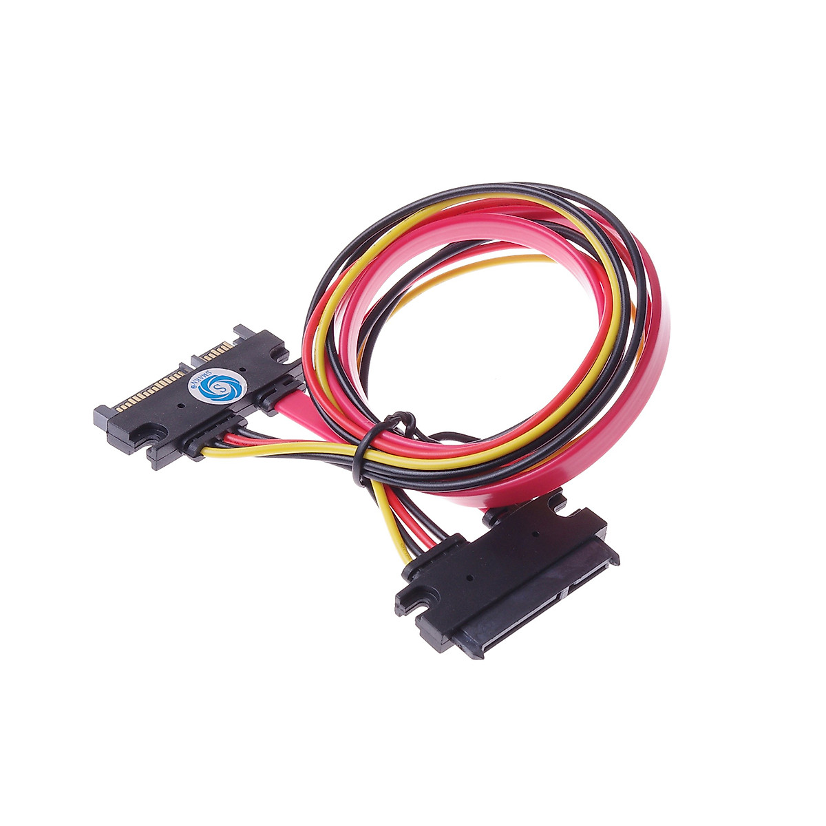 SMAKN(TM) 22-pin (7+15) Sata Male to Female Data and Power Combo Extension Cable - Slimline Sata Extension Cable M/f - 20inch (50cm)