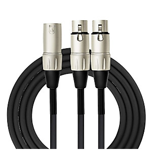 Kirlin Cable Y-301-06 - 6 Feet - XLR Male to Dual XLR Female Y-Cable