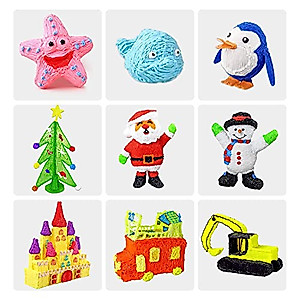 3D Pen Filament 320 Feet, 16 Colors, Each Color 20 Feet, 250 Stencils eBooks - 3D Printing Pen PLA Refills1.75mm, High-Precision Diameter and Kids Safe Material, Fit for SCRIB3D P1 and MYNT3D