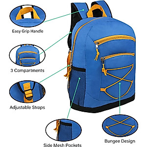 Moda West 24 Pack - 17" Wholesale Classic Bulk Backpacks - Mega Assortment 23 Different Color/Patterns