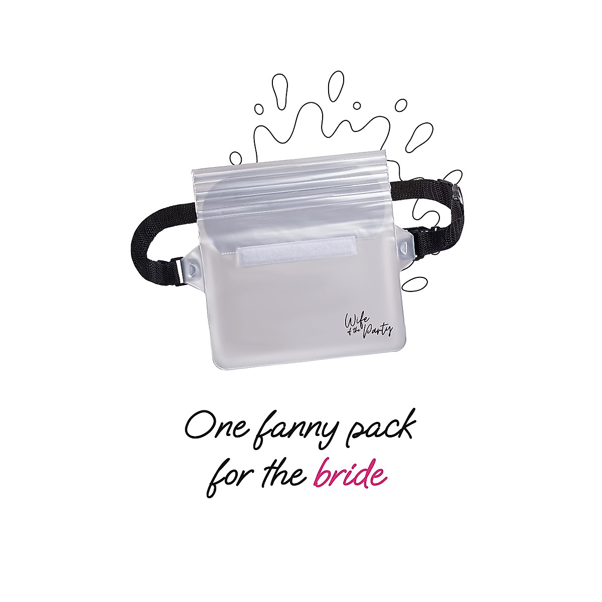 Waterproof Bachelorette Party Fanny Pack Set (7 Pack - Black) 1 “Wife of the Party” Bride Fanny Pack and 6 “The Party” Bachelorette Fanny Packs | Bachelorette Party Favors I Bachelorette Gifts