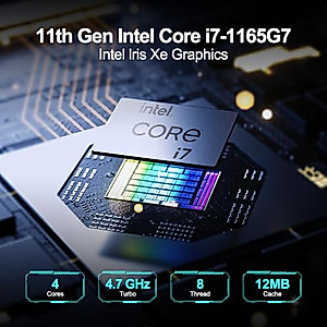 Intel NUC 11 NUC11PAHi7 Home&Business Desktop Mainsteam Kit, Barebone, Intel Core i7-1165G7 4-Core, 2.8 GHz–4.7 GHz Turbo, 28W Intel Iris Xe Graphics, with AC Cord. Add't Components Needed.