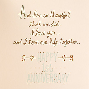 Hallmark 1st Anniversary Card (Chance on What Could Be)