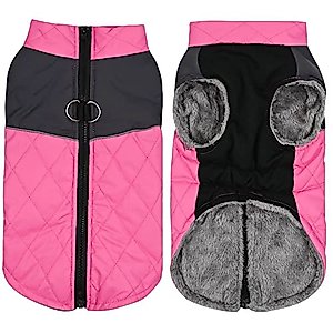 HonpraD Pet Clothes for Small Dogs Girls Dress Reflective Waterproof Pet Coat Winter Warm Dog Coat for Small Medium Large Dog