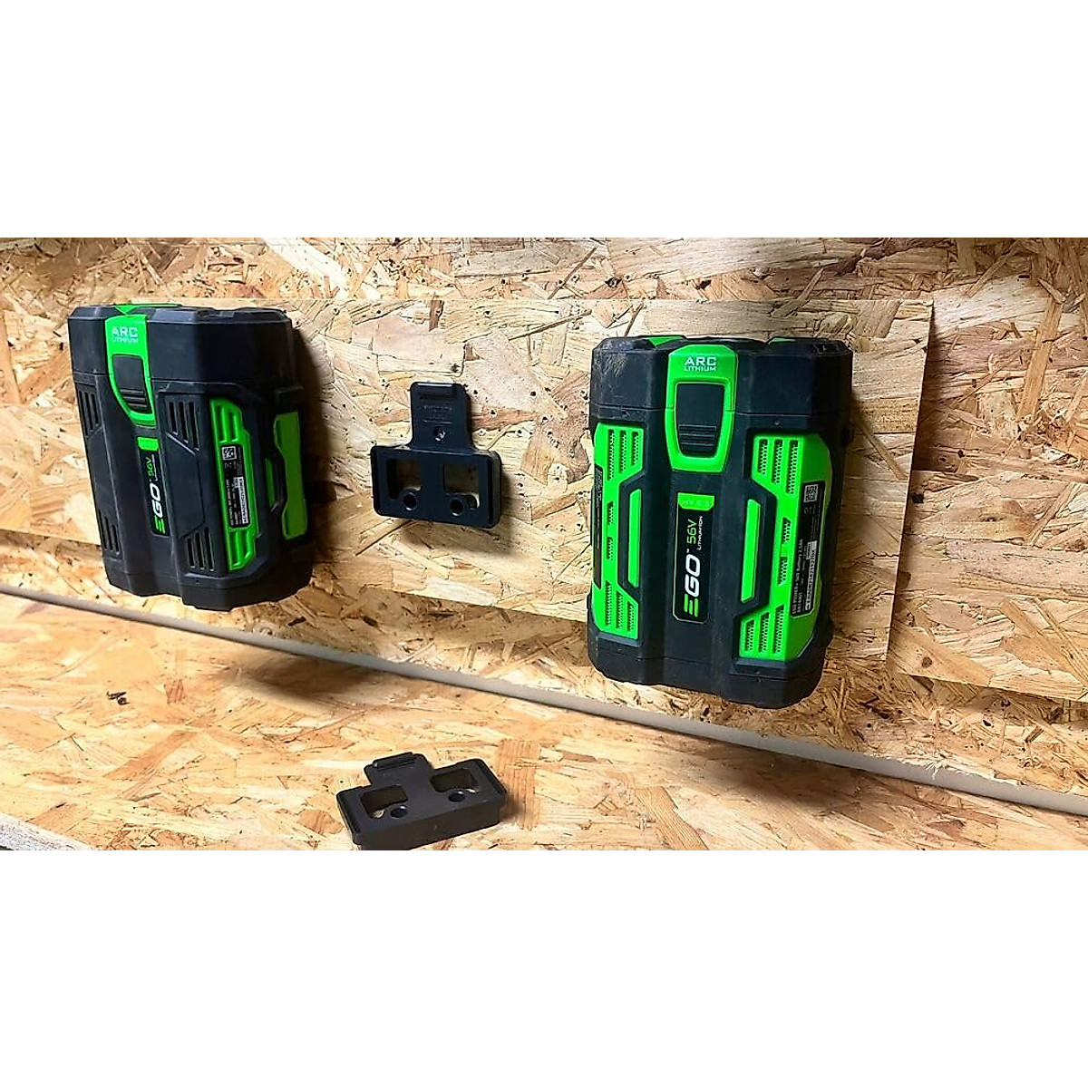 StealthMounts Battery Holder Compatible with EGO 56V (4 Pack) - Black | StealthMounts Battery Mounts for EGO | Mount for EGO 56V | Made in the UK