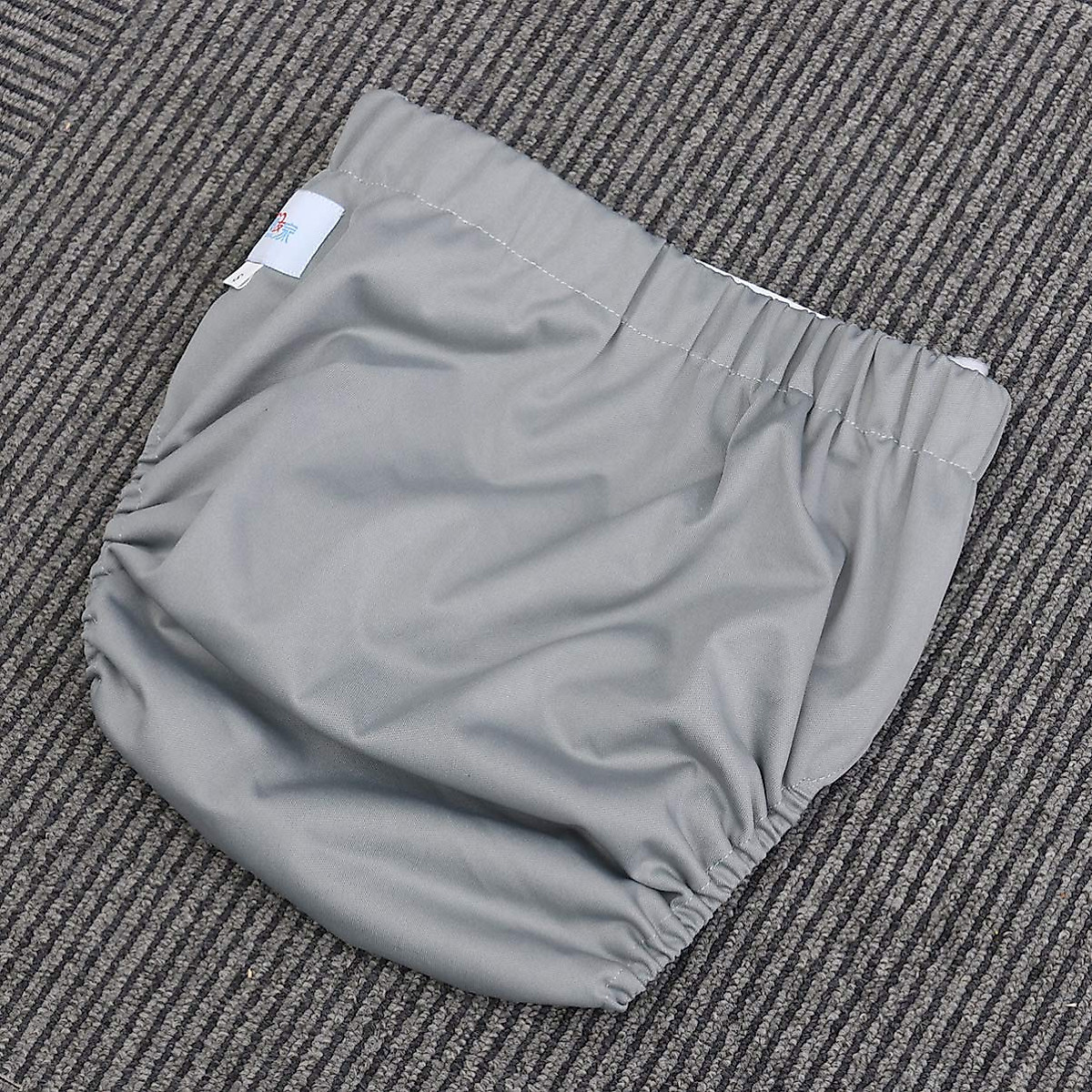 Healifty Reusable Adult Incontinence Underwear: Reusable Adults Cloth Diapers Large Adjustable Nappy Absorbent Urinary Briefs Pants for Women Men Disabled M Grey