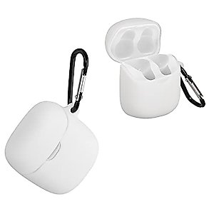 kwmobile Silicone Case Compatible with JBL Tune 220TWS / 225TWS - Case Protective Cover for Headphones - White