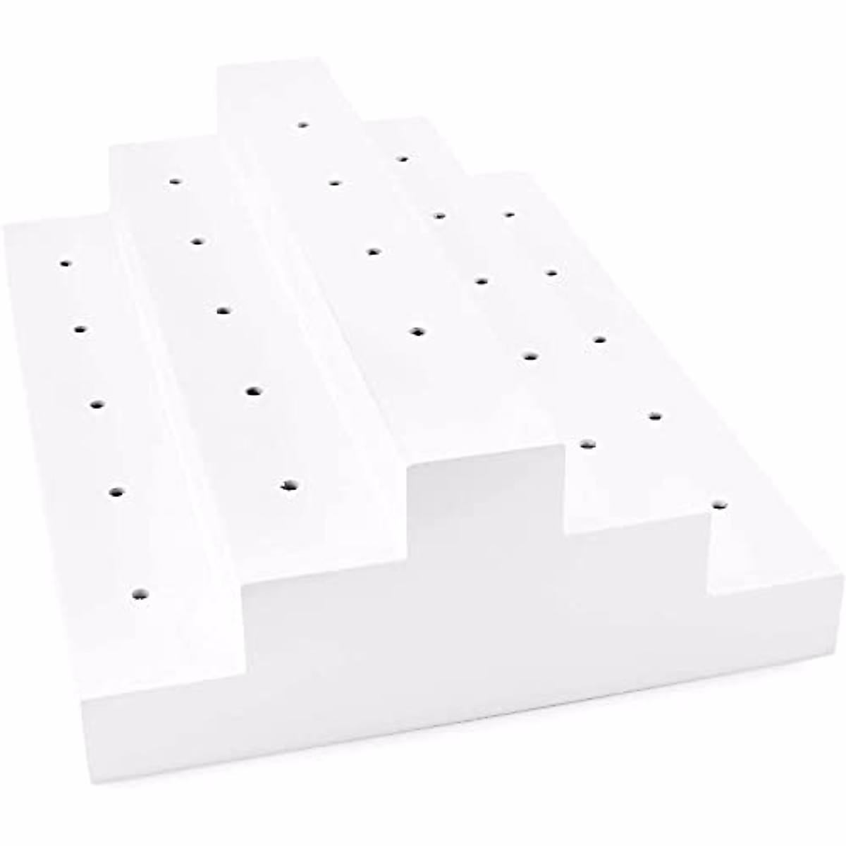 Darware Wooden Cake Pop Stand; Tiered Treat Holder (24-Hole, White)