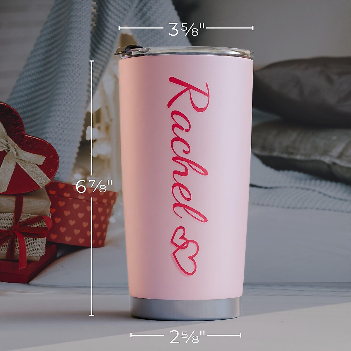 Guldtakiss Customized 20 oz Stainless Steel Tumbler - Personalized Travel Mug with Photo, Name - Special Birthday, Gift for Family, Friends - Double-Walled Vacuum Insulated Stainless Steel Cup