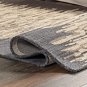 nuLOOM Audrie Contemporary Abstract Wool Area Rug, 8x10, Grey