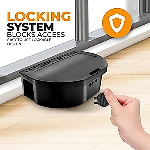 8 Pack - Mouse Bait Stations – Mice, Chipmunk or Small Rodent Traps – Reusable Indoor Rodent Control Bait Box