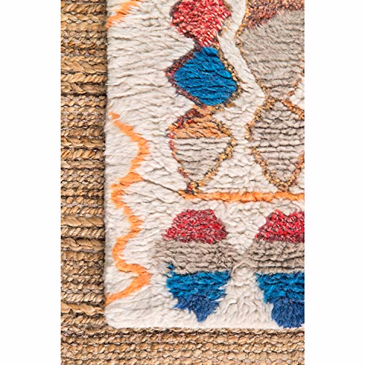 nuLOOM Helaine Hand Tufted Moroccan Shag Area Rug, 10' x 14', Multi