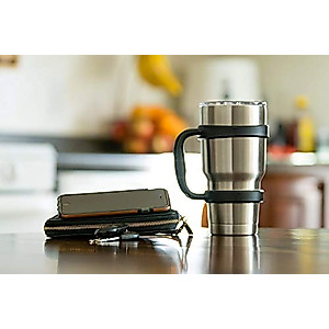 STRATA CUPS 30 oz Tumbler Handle - Available For 30 oz YETI Tumbler, OZARK TRAIL Tumbler, Rambler Tumbler- BFA free (Black)