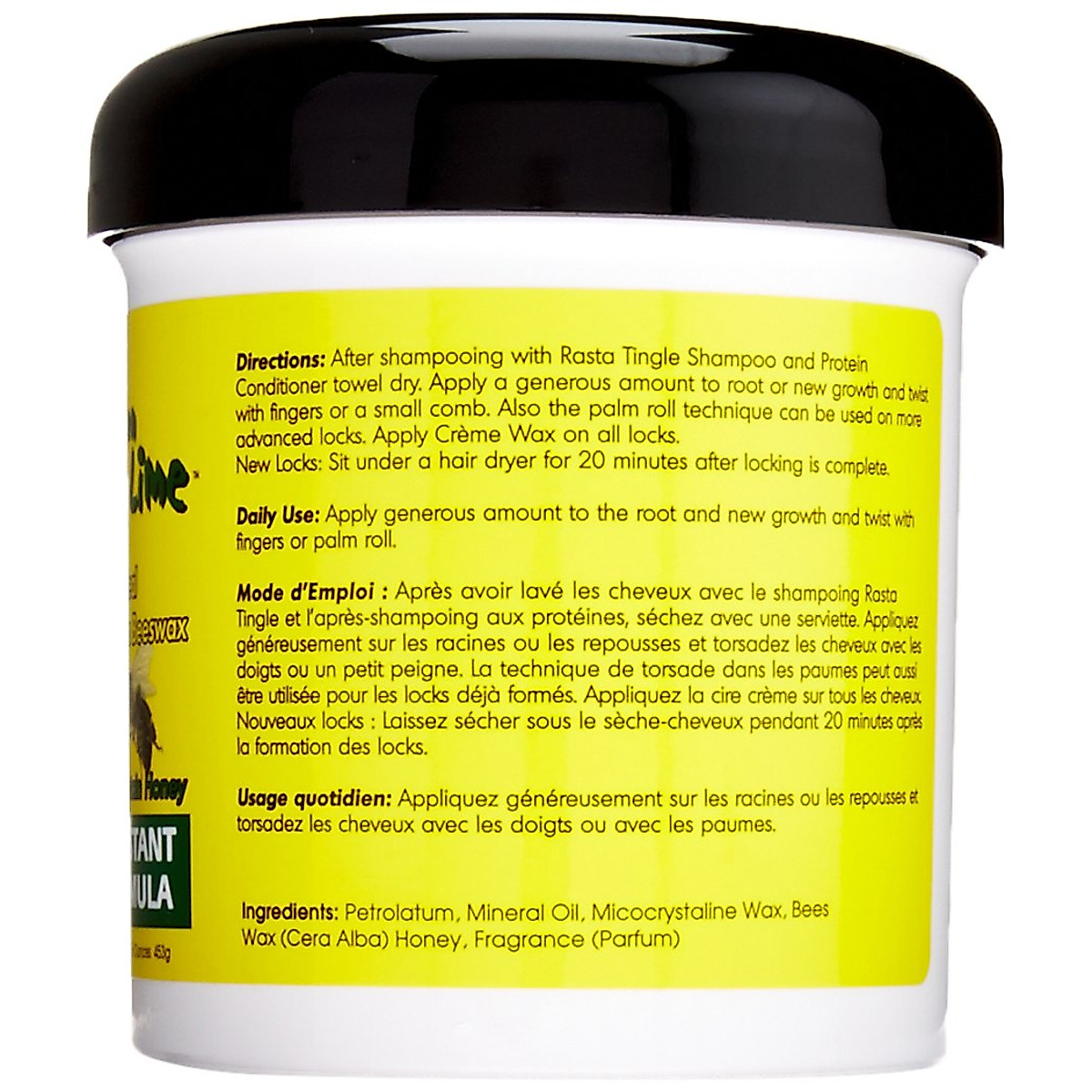 Jamaican Mango & Lime, Locking Firm Hair Wax Extra Hold With Real Beeswax & Honey, 16 Oz