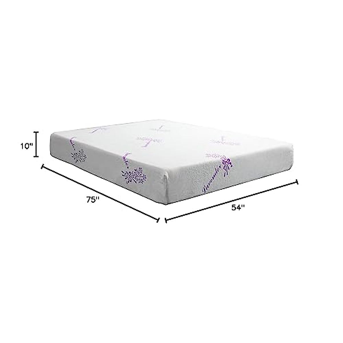 Tulo by Mattress Firm | 10 INCH Memory Foam Lavender Mattress | Pain-REDUCING Pressure Relief | Full Size