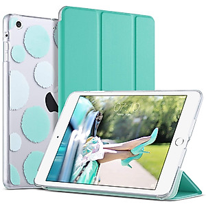 iPad Mini 3 Case,iPad Mini 2 Case,iPad Mini Case,ULAK Slim Bumper Smart Case Stand for Apple iPad Mini 1/2/3 Colorful Clear Back Cover Lightweight with Auto Sleep/Wake Function, Mint Green