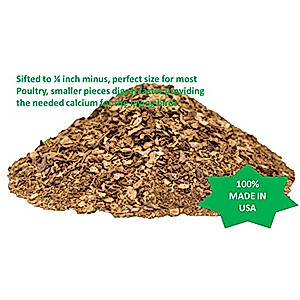 Pacific Oyster Shells - Crushed Oyster Shell Calcium Supplement for Egg-Laying Poultry (Chickens & Ducks) 5lb