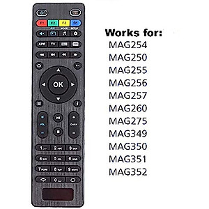 Replacement Remote Control for MAG254 MAG250 255/256 / 257/260 / 275/349 / 350/351 / 352 MAG322W1 MAG 322 OTT TV Box IPTV Set-Top Box