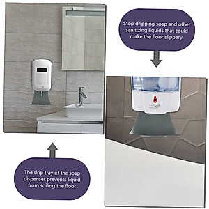 Mobestech 1pc Water Tray Cup Holder Drip Catcher Dripping Spraying Catcher Bark Soap Stand Touchless Plastic Dropper Wall-Mounted Soap Dispenser Tray Soap Box No Contact