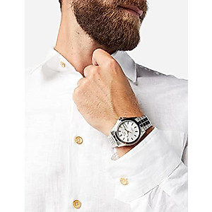 Seiko Men's SNKK87 Two Tone Stainless Steel Analog with White Dial Watch