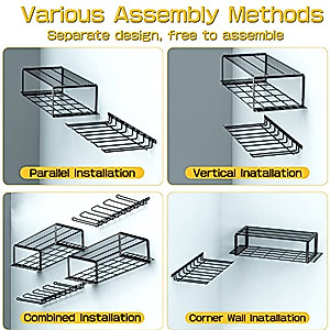 Tafatee Power Tool Organizer Wall Mount,Separate Design 3 Layers Cordless Tool Organizers and Storage Drill Holder Heavy Duty Metal Tool Shelf Utility Storage Rack for Tool Room Workshop Garage Perfect for Dad Father's Day Gifts(2 Pack)