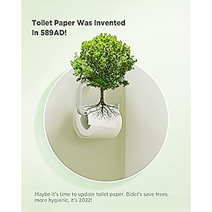 Bidet Attachment for Toilet, Ciays Ultra-Slim Bidet Toilet Seat Attachment , Self-Cleaning Dual Nozzles, Non-Electric Bidet Attachment for Sanitary and Feminine Wash, Sliver/White (CIBA02)