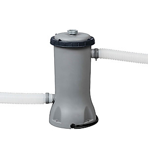 Bestway Fast Set Paradise Palms 15' x 33" Round Inflatable Outdoor Swimming Pool Set with Built-In Palm Tree Sprinkler and Filter Pump