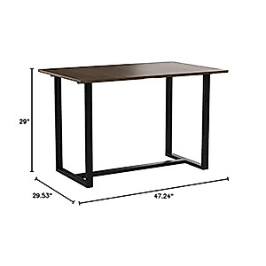 ZINUS Alto 47” Black Frame Desk / GOOD DESIGN™ Winner / Computer Workstation / Office Desk / Easy, Bolt Free Assembly, Natural