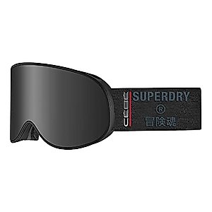 Cébé Attraction X Superdry Matte Black Grey Ultra Black Cat.3 - Amber Flash Mirror Cat.1 - Snow Goggles, Large